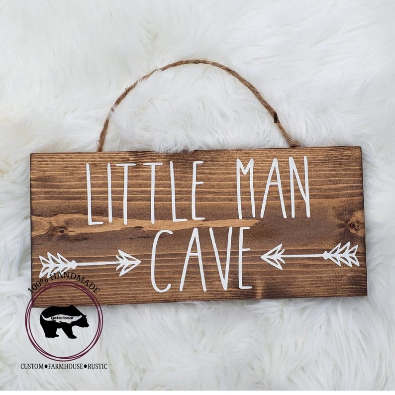 Little Man Cave Sign Boys Nursery Sign Woodlands Nursery - Etsy