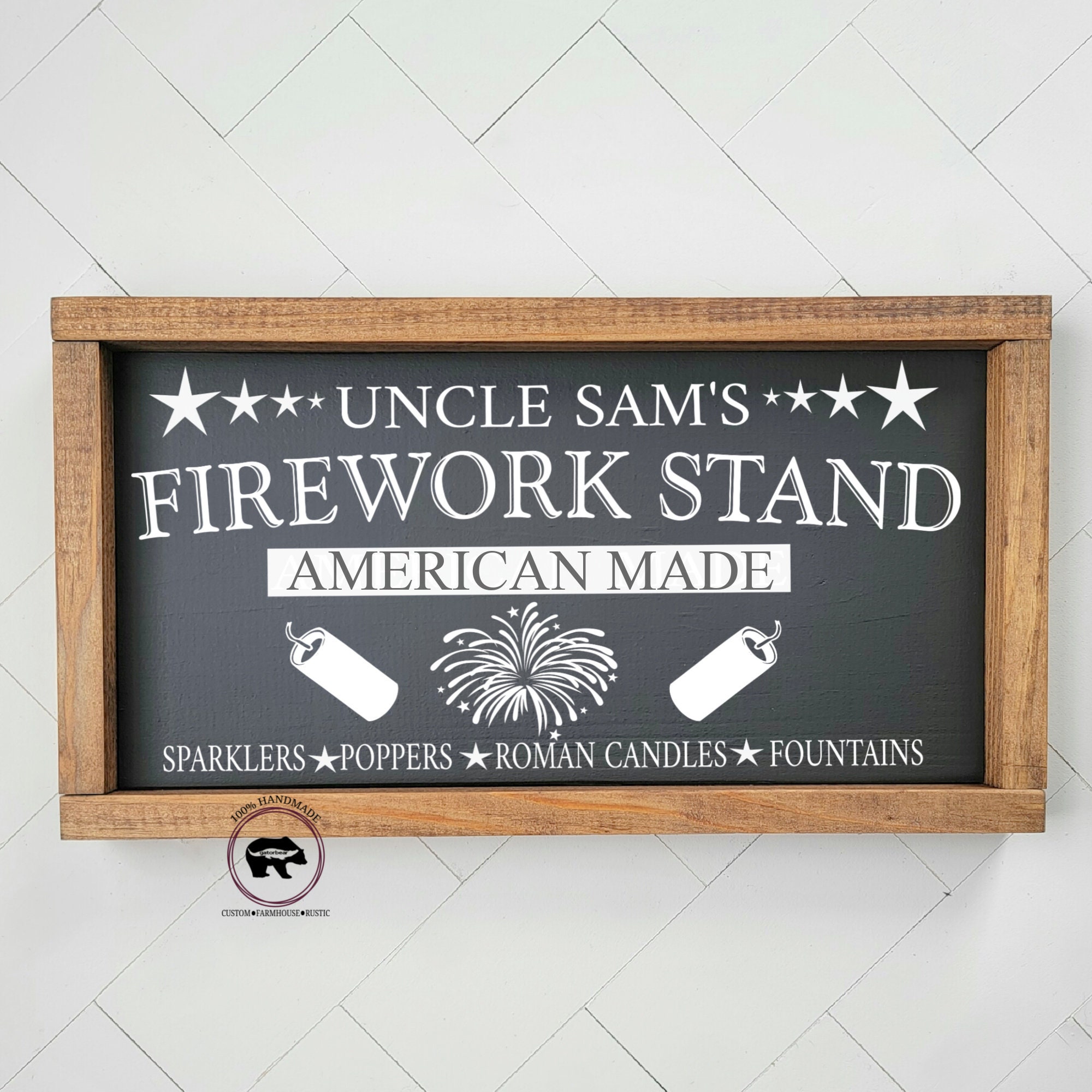 Uncle Sam's Firework Stand Sign 4th of July Wood Sign - Etsy