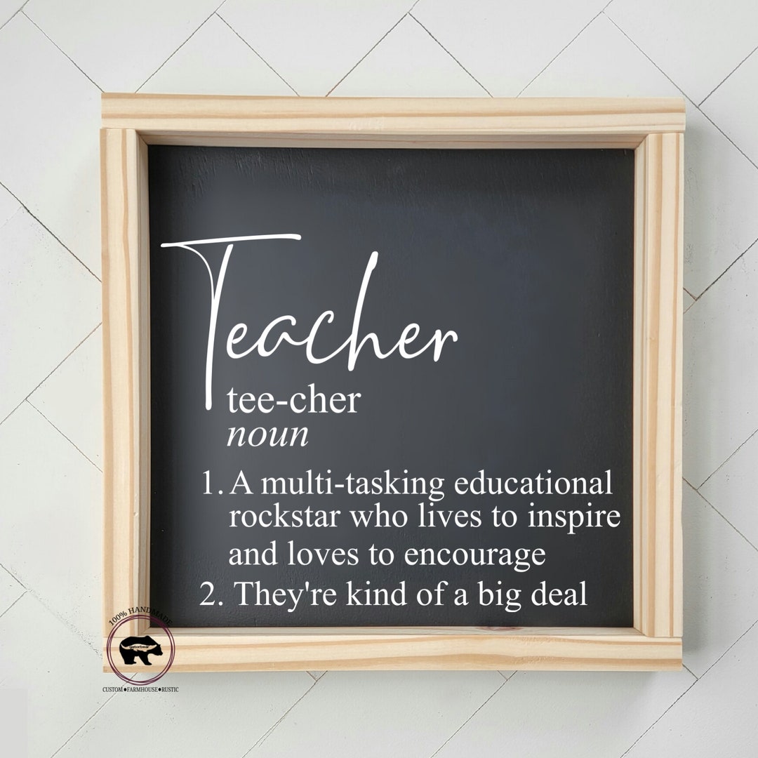 Teacher Definition Sign, Classroom Signs, Classroom Decor, Teacher Sign ...