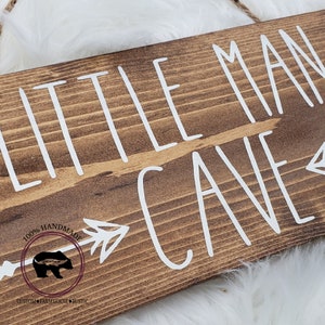 Little Man Cave Sign, Boys Nursery Sign, Woodlands Nursery Room Sign ...