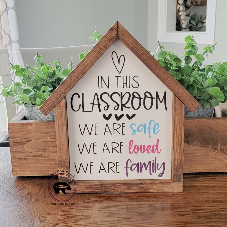 In This Classroom Sign, Classroom Decor, Classroom Wood Sign, House ...