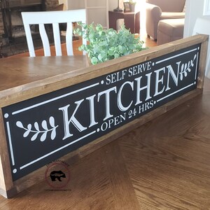 Farmhouse Kitchen Sign Rustic Kitchen Decor Self Serve Kitchen Sign - Etsy