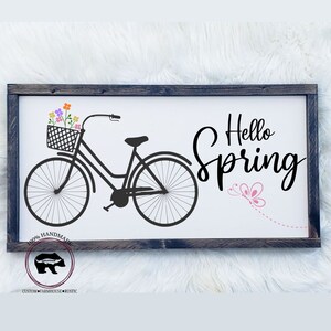 Hello Spring Sign, Farmhouse Spring Sign, Spring Market Sign, Spring ...