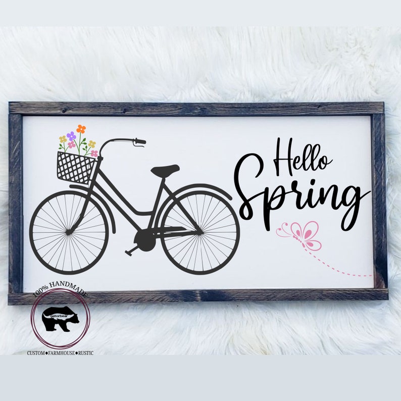 Hello Spring Sign Farmhouse Spring Sign Spring Market Sign - Etsy