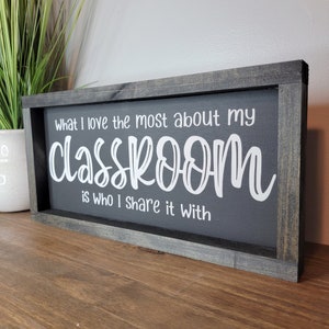 What I Love Most About My Classroom is Who I Share It With Sign ...