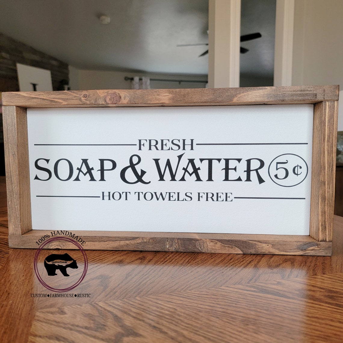 Fresh Soap and Water Sign, Farmhouse Bathroom Sign, Bathroom Wall Decor ...