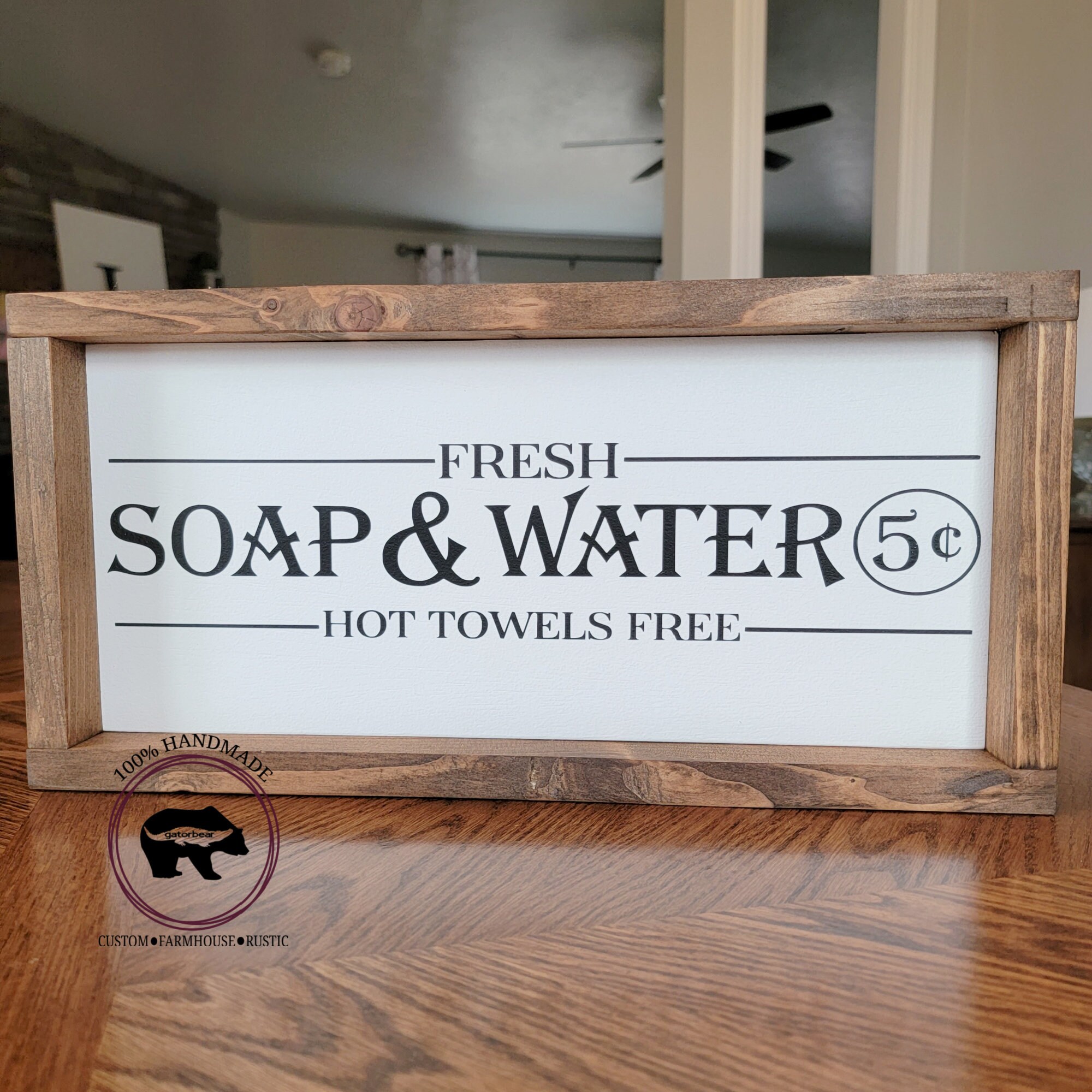 Fresh Soap and Water Sign, Farmhouse Bathroom Sign, Bathroom Wall Decor ...