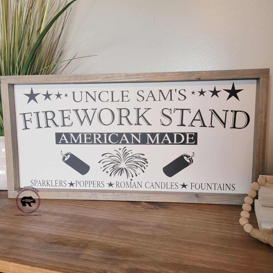 Uncle Sam's Firework Stand Sign 4th of July Wood Sign | Etsy