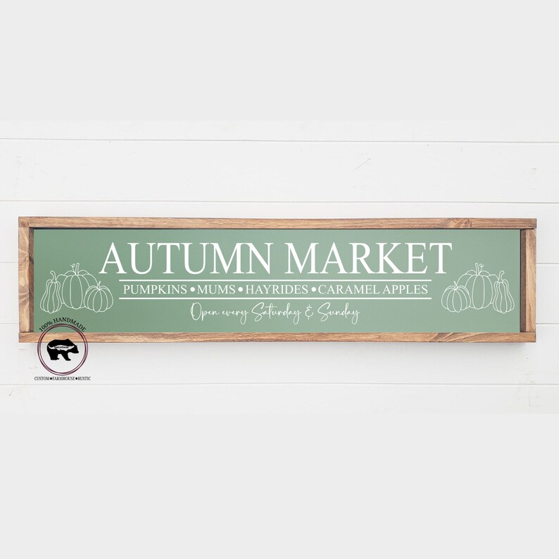 Autumn Market Fall Sign Fall Market Sign Rustic Fall Wood - Etsy