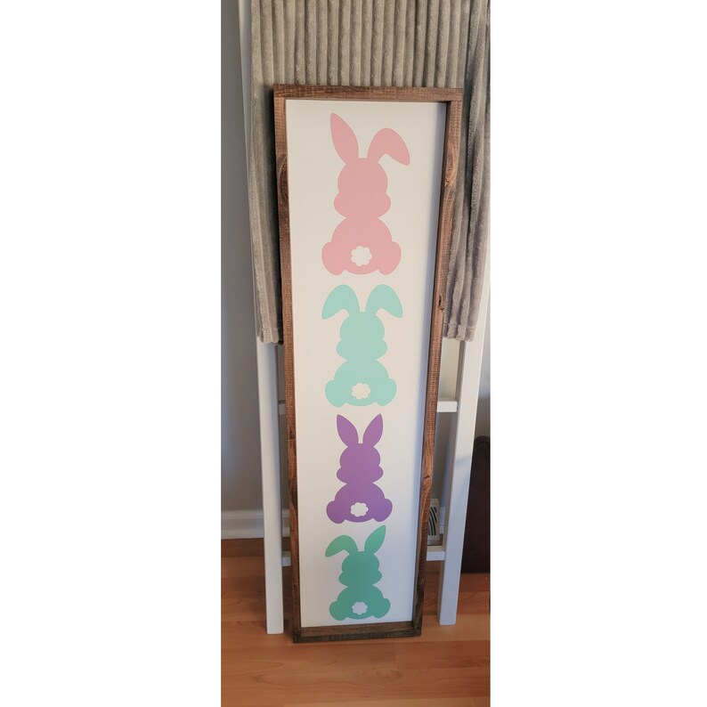 Easter Bunny Welcome Porch Leaner Sign Easter Front Porch - Etsy