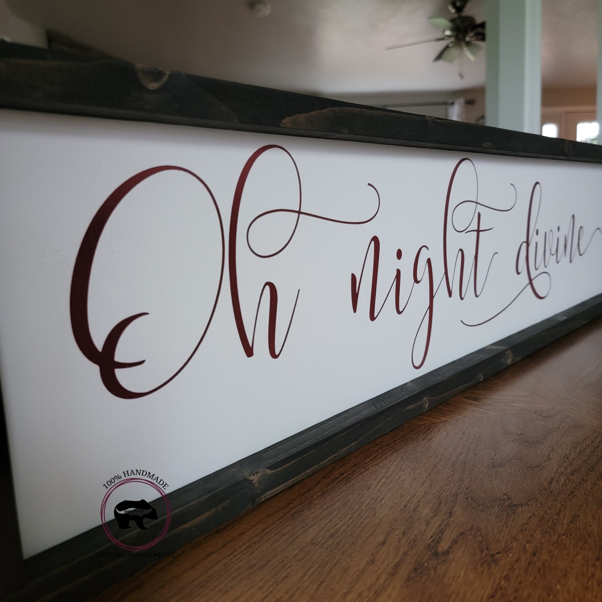 Oh Night Divine Sign Farmhouse Wood Christmas Sign Country - Etsy