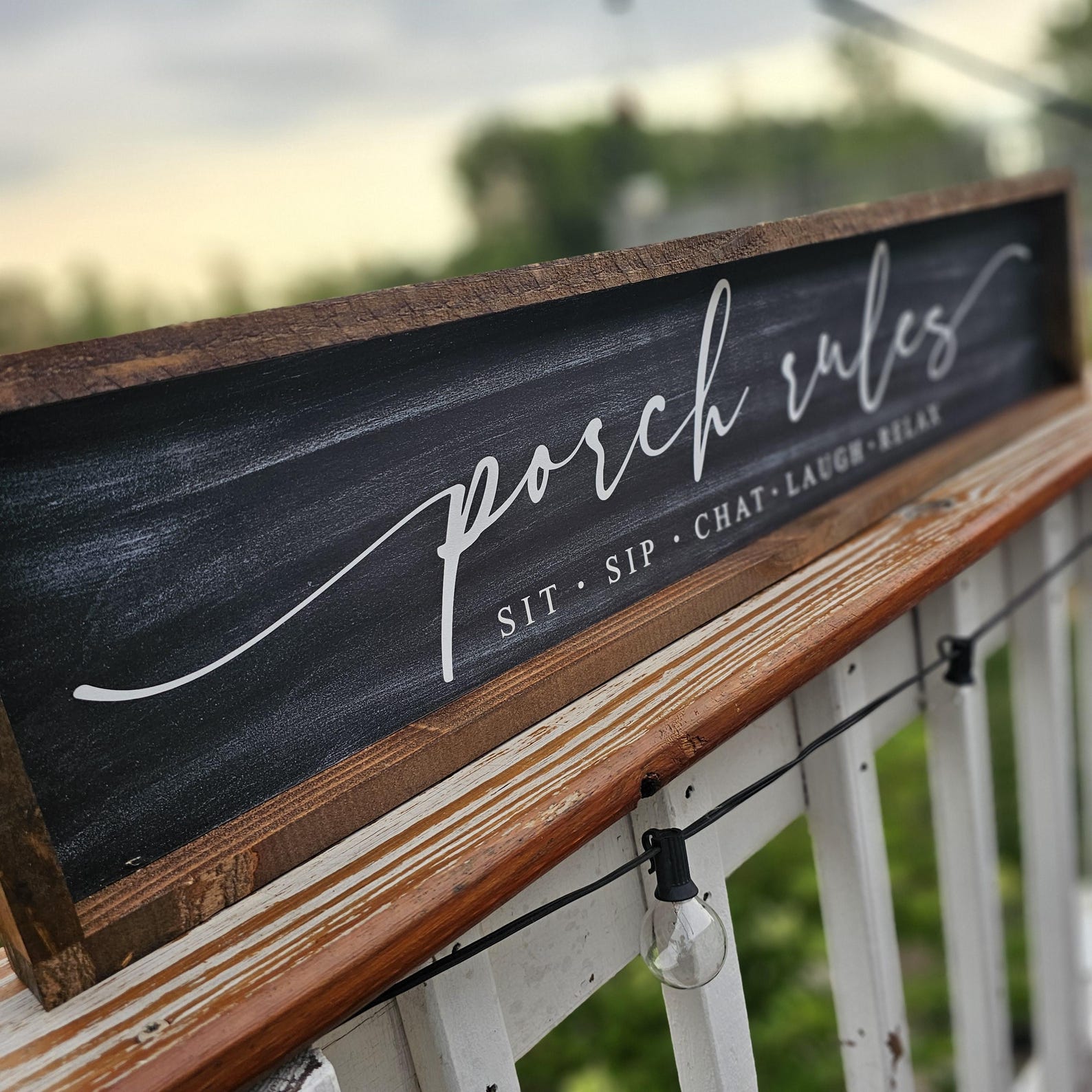Porch Rules Sign, Welcome to Our Porch, Modern Farmhouse Spring Front ...