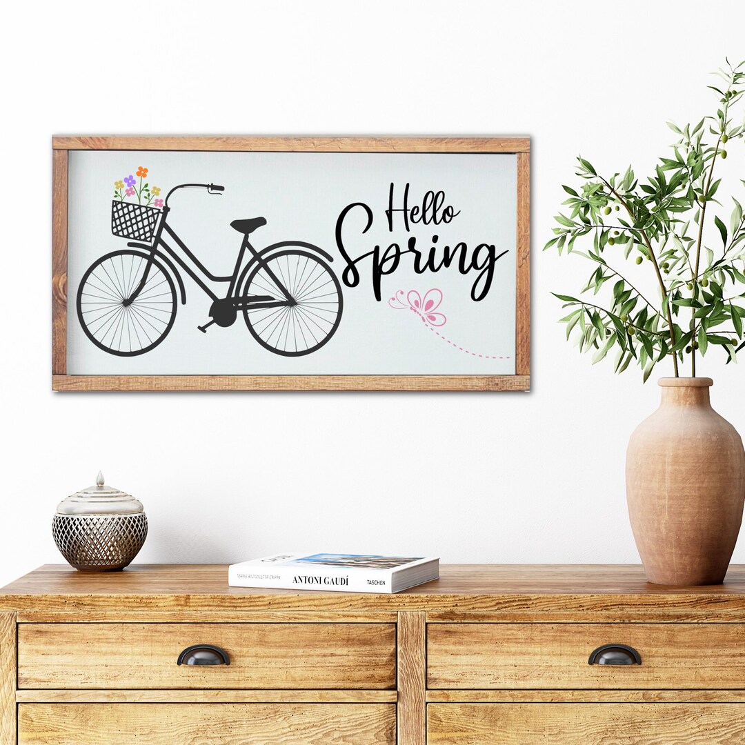 Hello Spring Sign, Farmhouse Spring Sign, Spring Market Sign, Spring ...