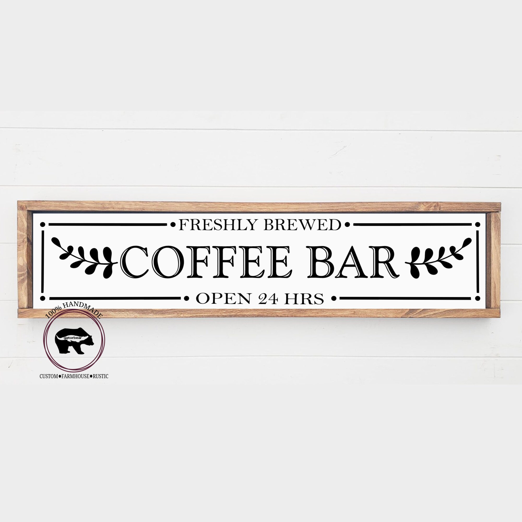 Coffee Bar Sign Farmhouse Coffee Bar Decor Rustic Coffee Bar - Etsy