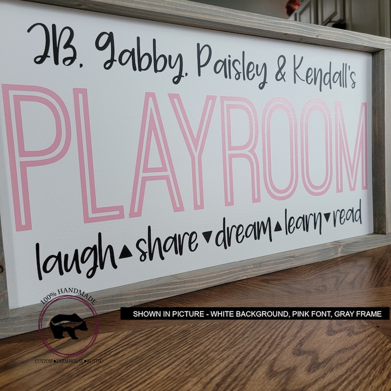 Personalized Playroom Wood Sign, Custom Playroom Sign, Playroom Sign ...