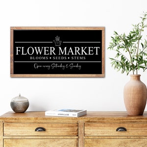 Flower Market Sign, Farmhouse Flower Market Spring Sign, Fresh Cut ...