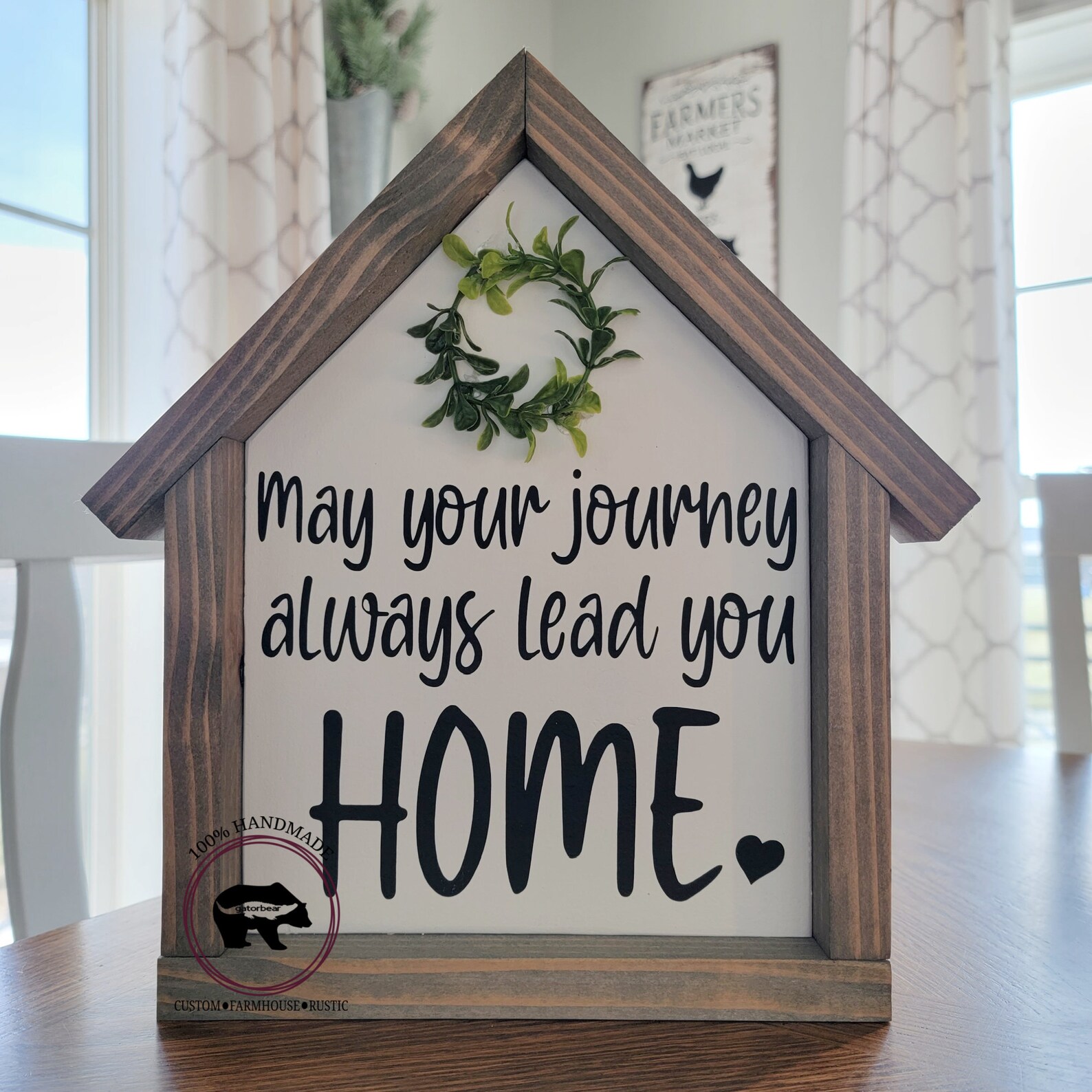 May Your Journey Always Lead You Home Sign House Shaped Sign | Etsy