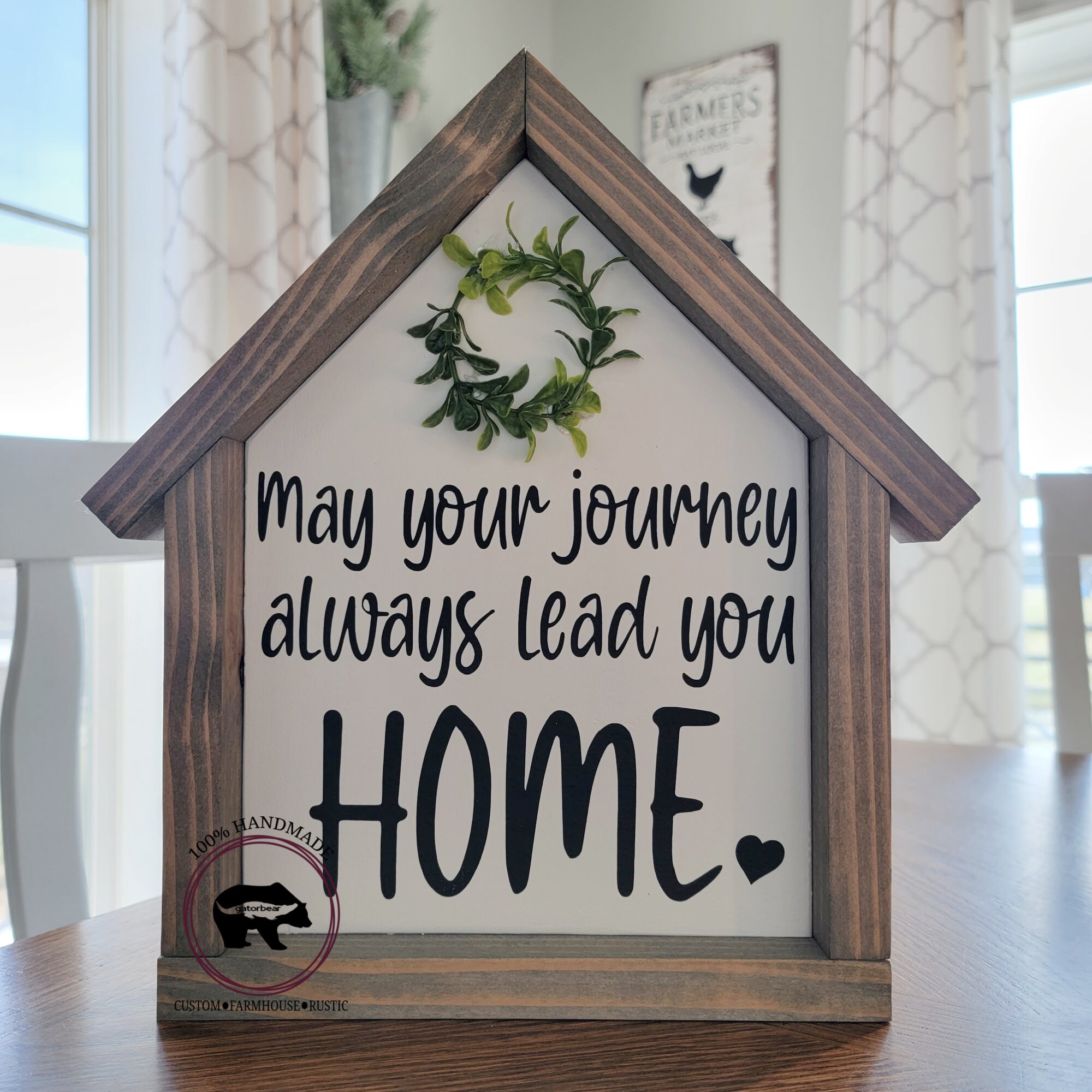 May Your Journey Always Lead You Home Sign House Shaped Sign - Etsy