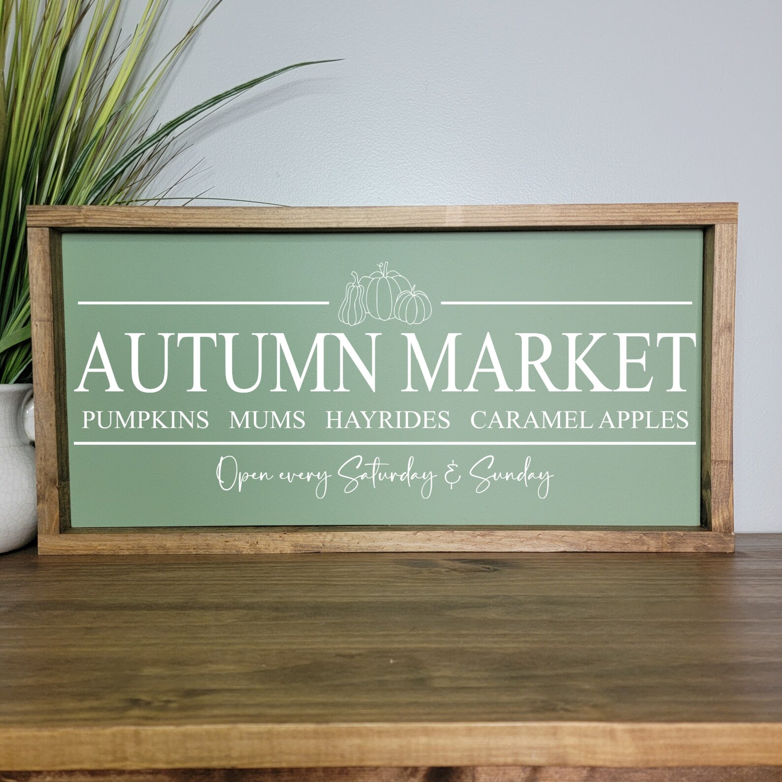 Autumn Market Fall Sign Fall Market Sign Rustic Fall Wood - Etsy