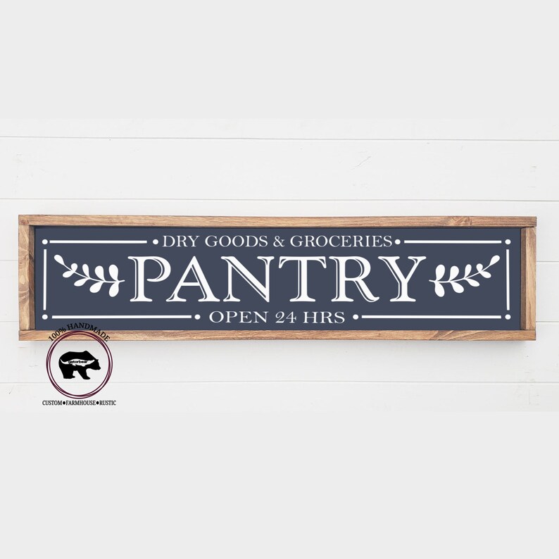Kitchen Sign Kitchen Pantry Sign Pantry Door Sign Farmhouse | Etsy