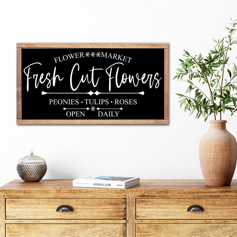 Fresh Cut Flowers Sign Flower Market Sign Farmhouse Spring - Etsy