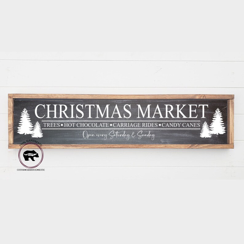 Christmas Market Sign Christmas Tree Farm Sign Farmhouse - Etsy