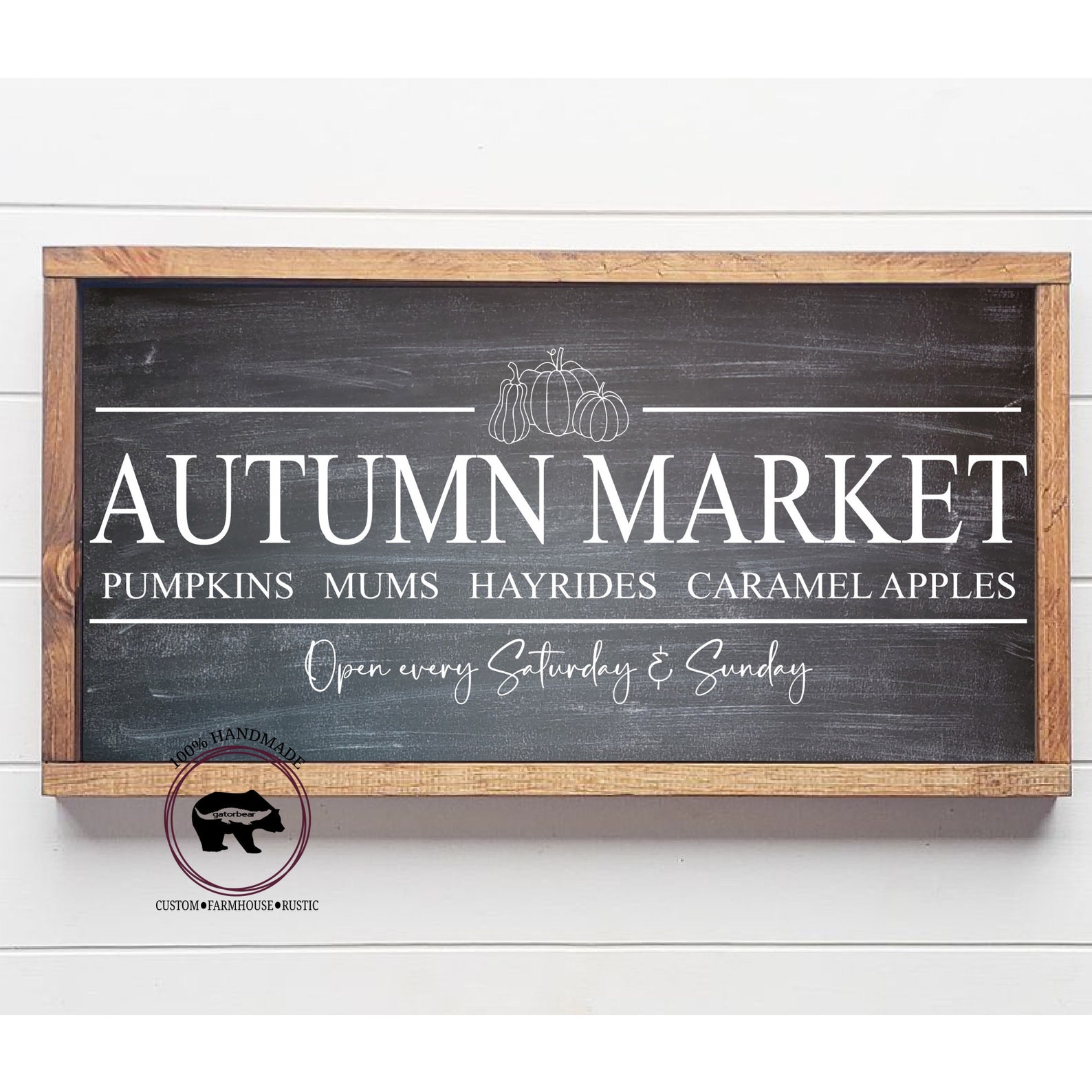 Autumn Market Fall Sign Fall Market Sign Rustic Fall Wood - Etsy