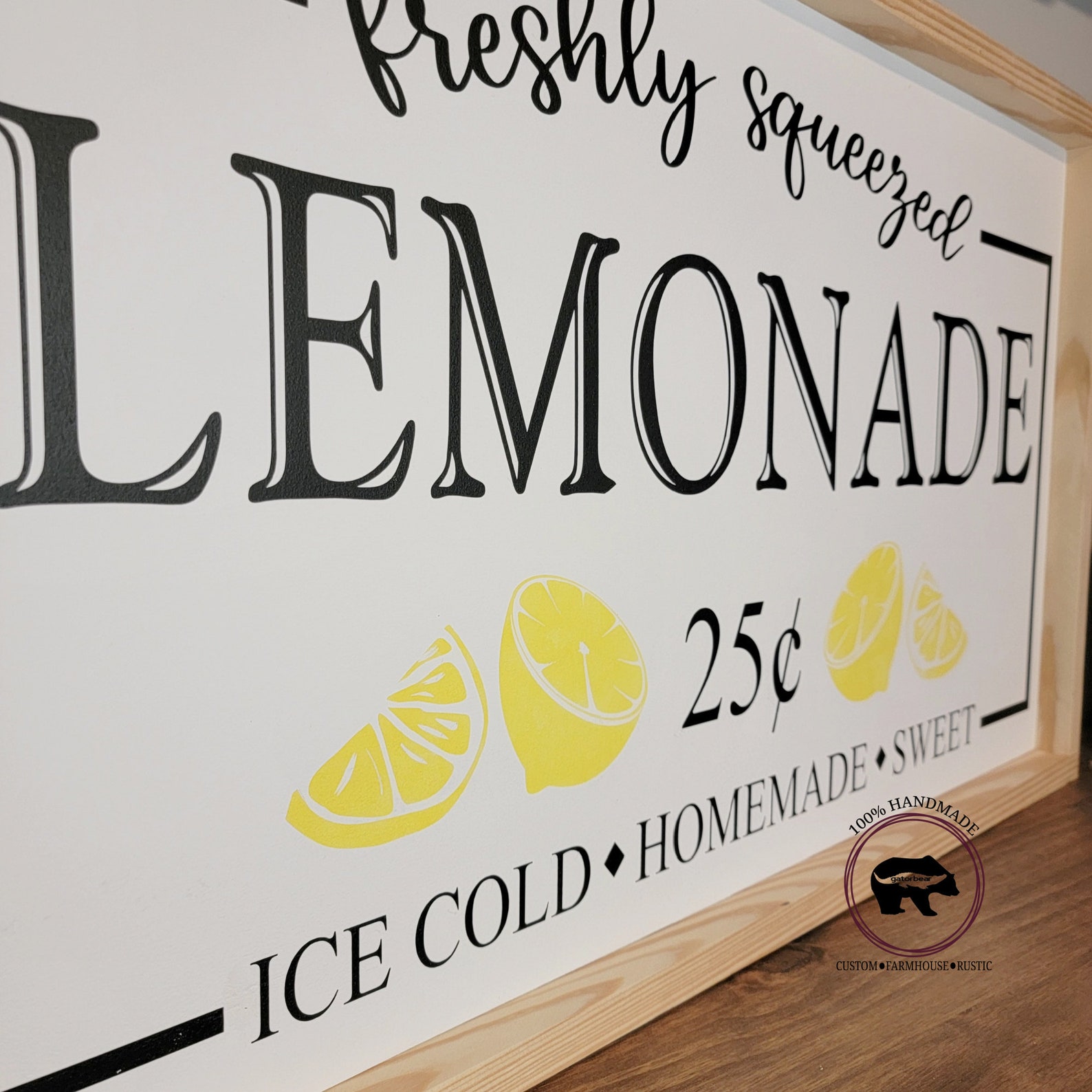 Lemonade Sign Farmhouse Lemonade Sign Lemon Decor Kitchen | Etsy