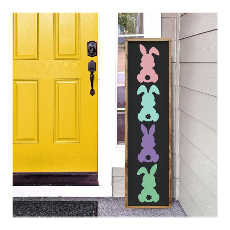 Easter Bunny Welcome Porch Leaner Sign Easter Front Porch - Etsy