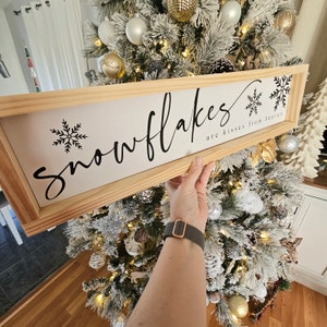 Snowflakes Are Kisses From Heaven Sign, Modern Farmhouse Snowflake ...