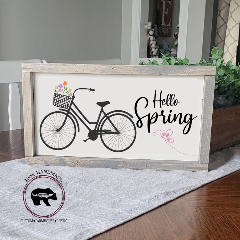 Hello Spring Sign Farmhouse Spring Sign Spring Market Sign - Etsy