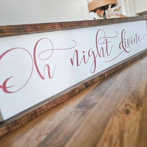 Oh Night Divine Sign, Farmhouse Wood Christmas Sign, Country Christmas ...