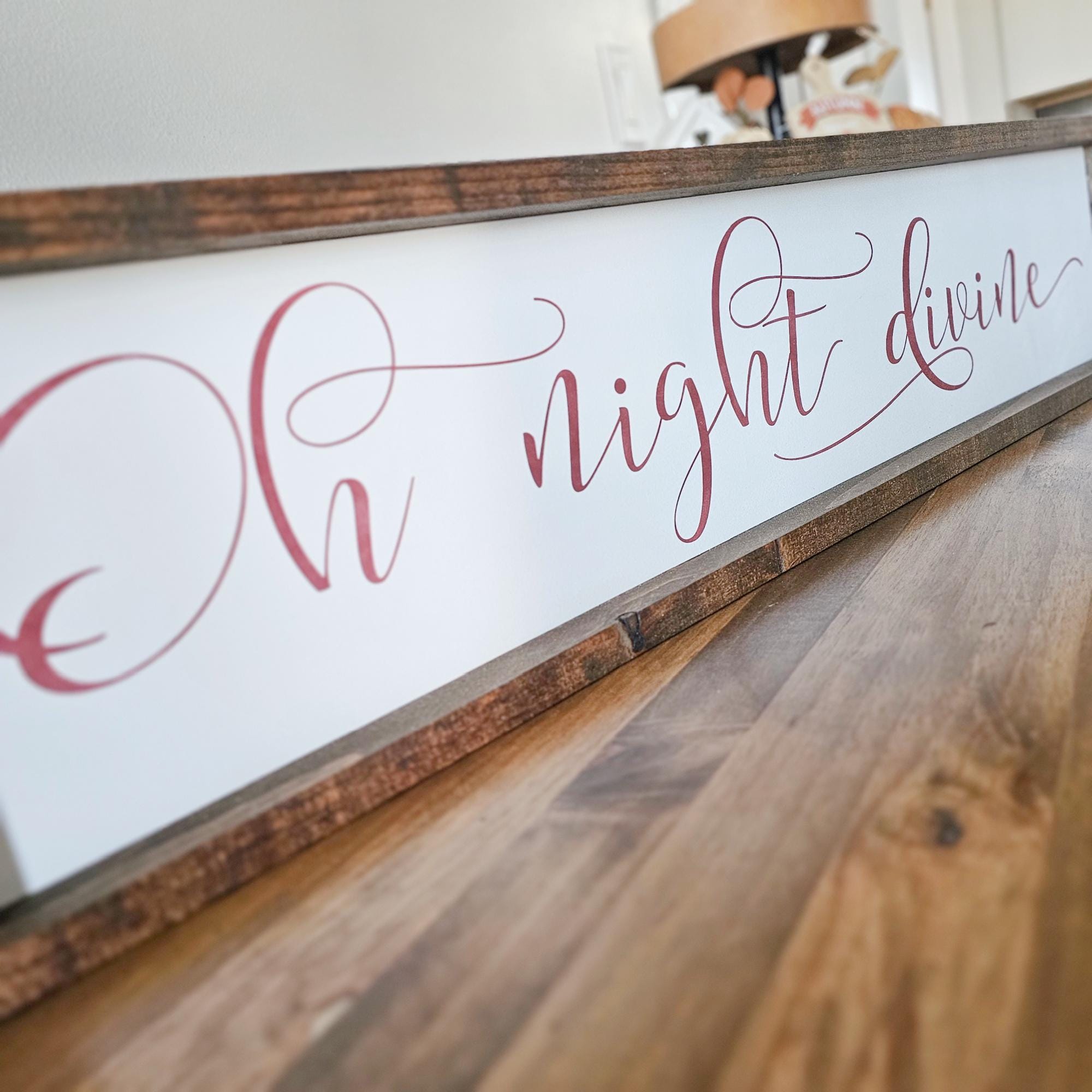 Oh Night Divine Sign, Farmhouse Wood Christmas Sign, Country Christmas ...