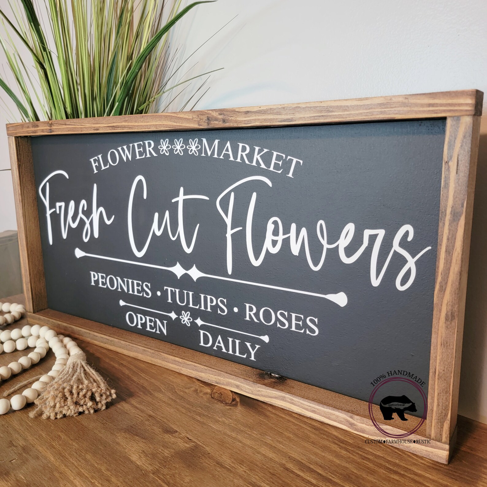 Fresh Cut Flowers Sign Flower Market Sign Farmhouse Spring - Etsy