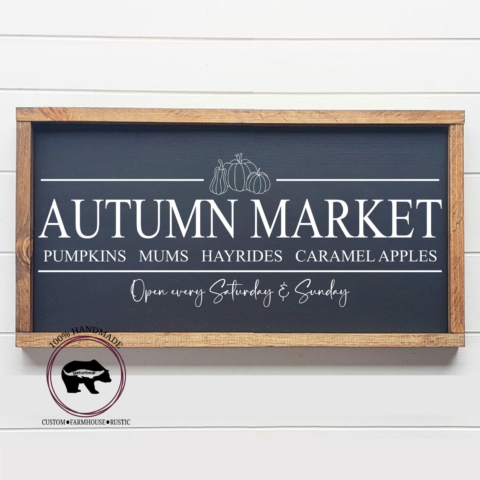 Autumn Market Fall Sign Fall Market Sign Rustic Fall Wood - Etsy