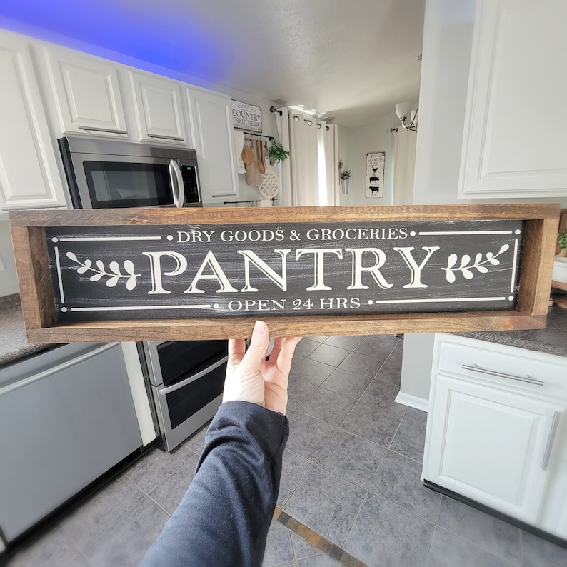Kitchen Sign, Kitchen Pantry Sign, Pantry Door Sign, Farmhouse Pantry ...