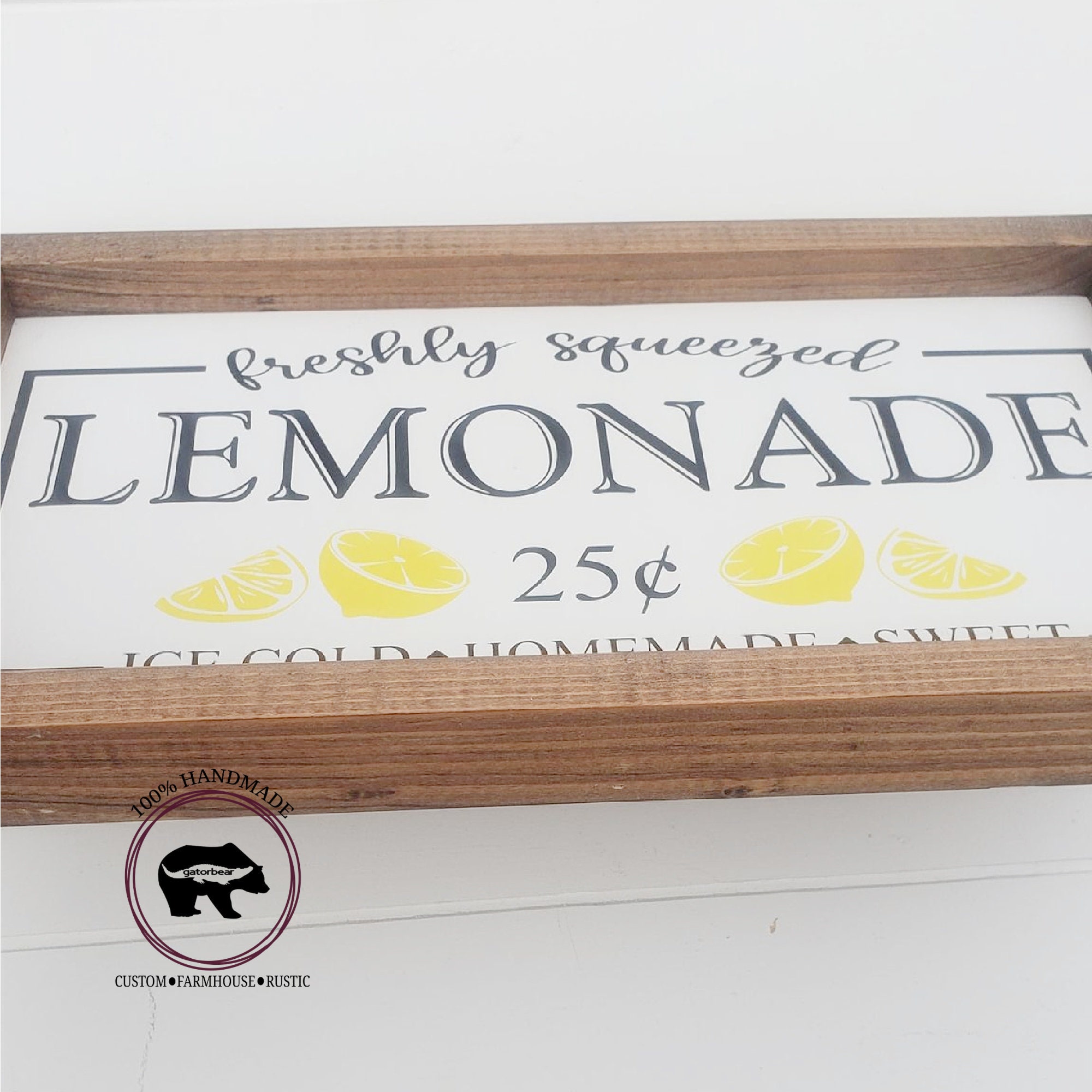 Lemonade Sign Farmhouse Lemonade Sign Lemon Decor Kitchen | Etsy