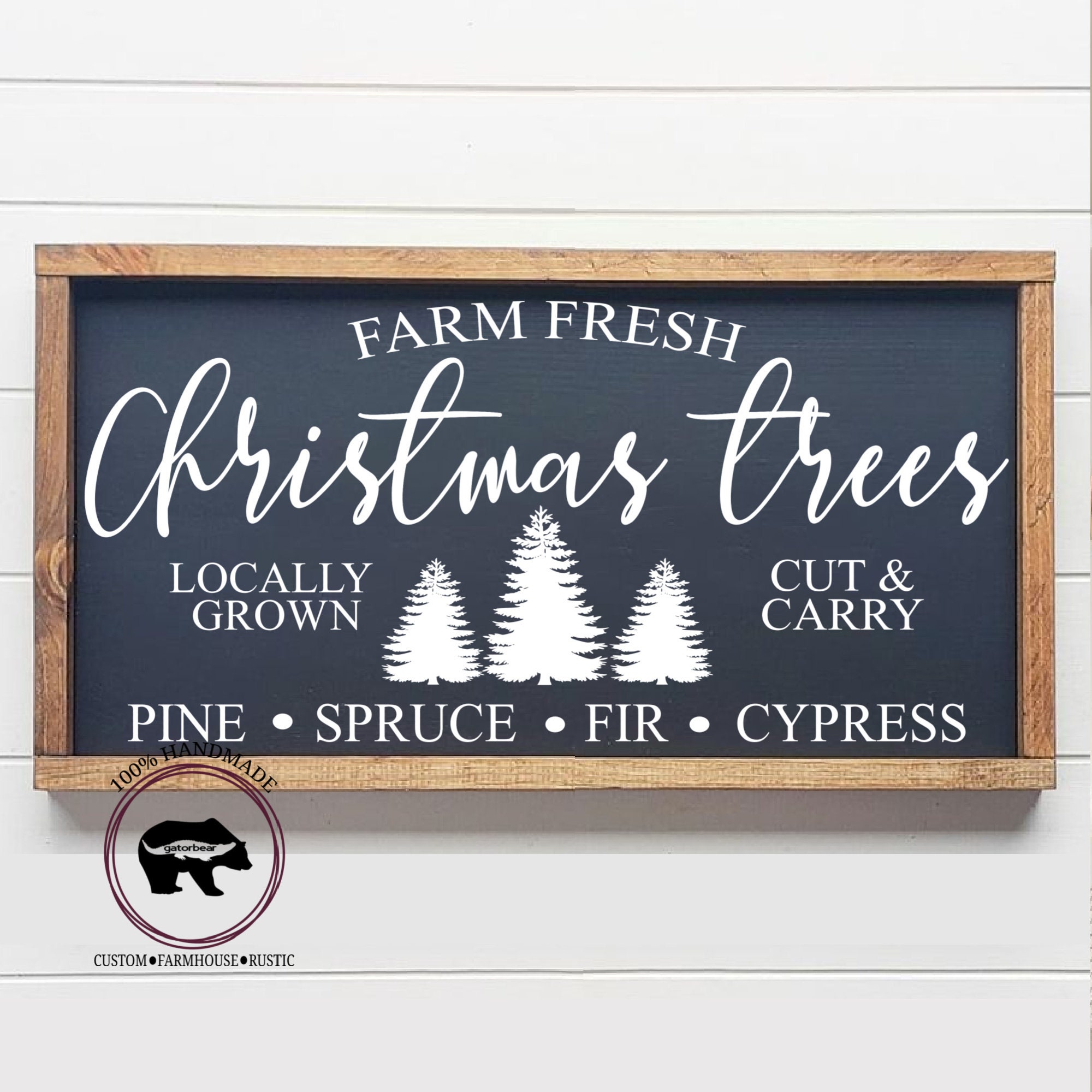 Farm Fresh Christmas Trees Sign Christmas Tree Farm Sign - Etsy