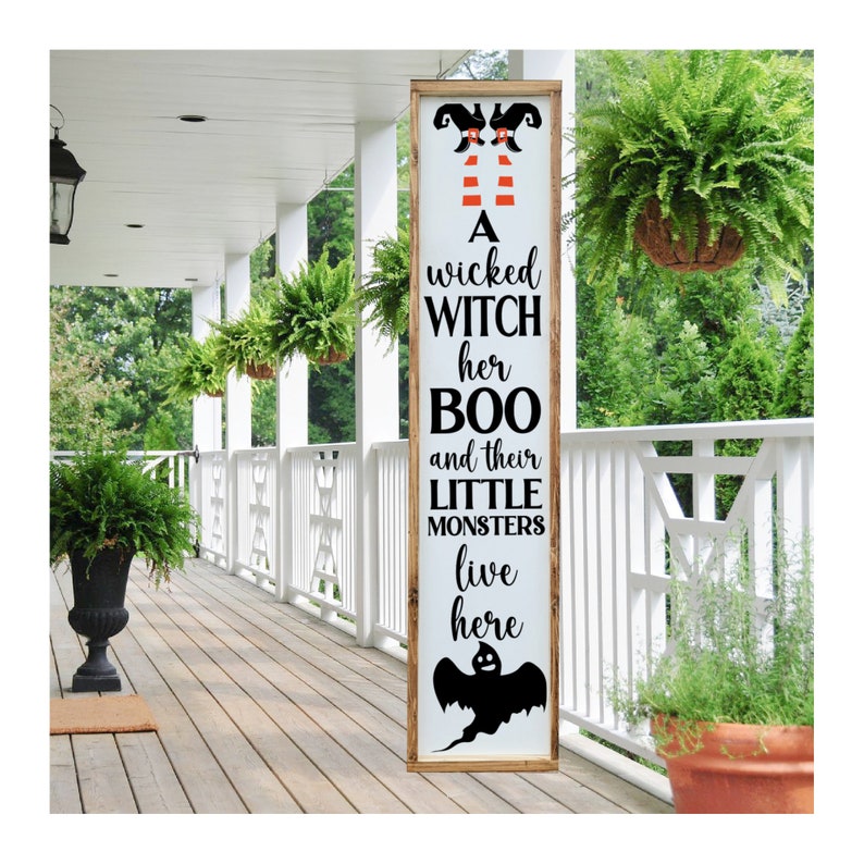 A Wicked Witch Her Boo and Their Little Monsters Live Here - Etsy