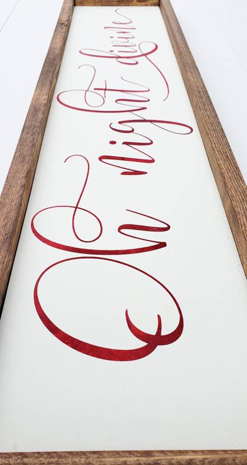 Oh Night Divine Sign Farmhouse Wood Christmas Sign Country - Etsy