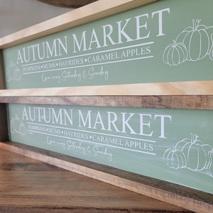 Autumn Market Fall Sign, Fall Market Sign, Rustic Fall Wood Sign ...