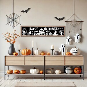 Happy Halloween Sign, Halloween Spooky Sign, Halloween Wood Decor ...