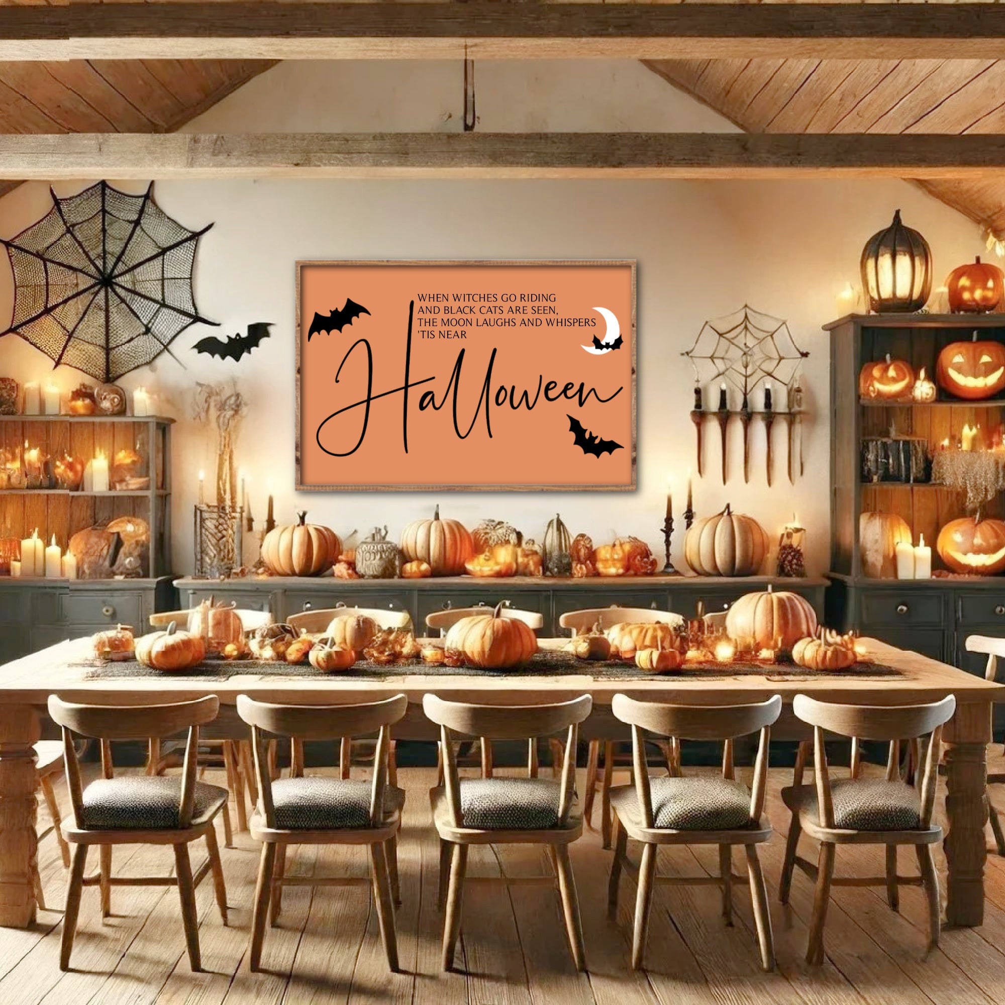 When Witches Go Riding Sign, Halloween Witch Sign, Halloween Wood Decor ...