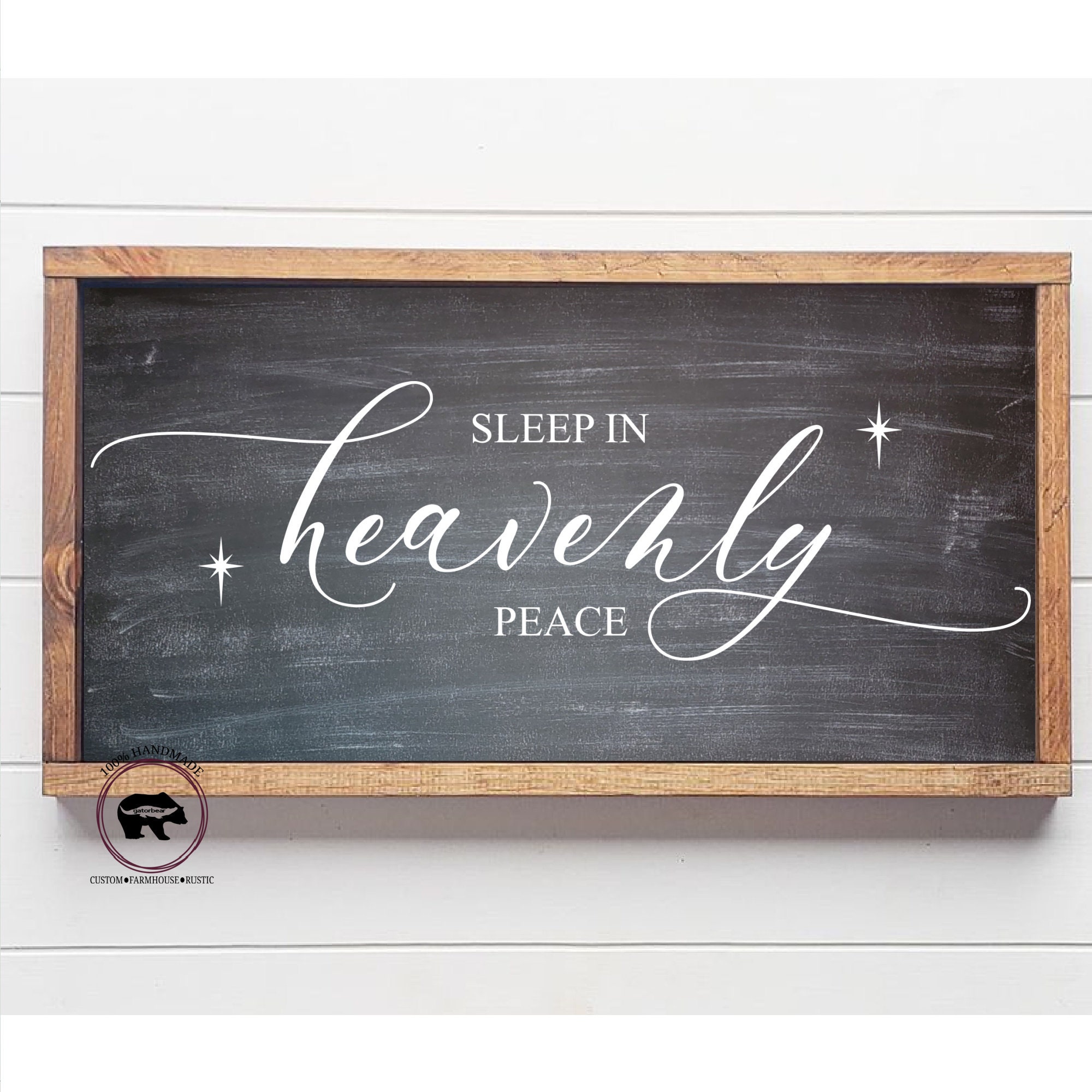 Sleep in Heavenly Peace Sign Silent Night Christmas Sign - Etsy