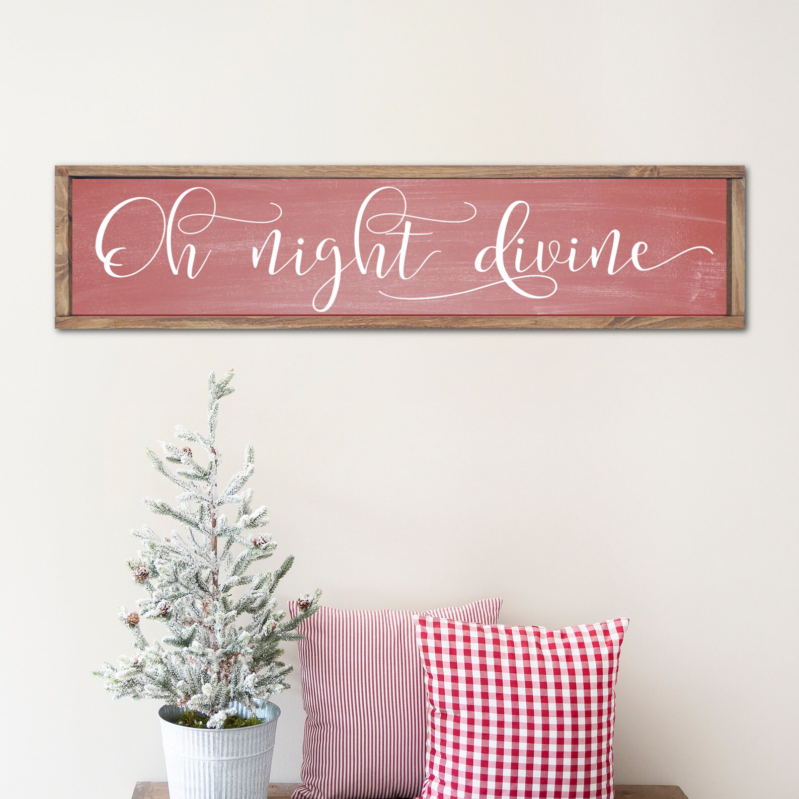 Oh Night Divine Christmas Sign, O Night Divine Sign, Farmhouse ...