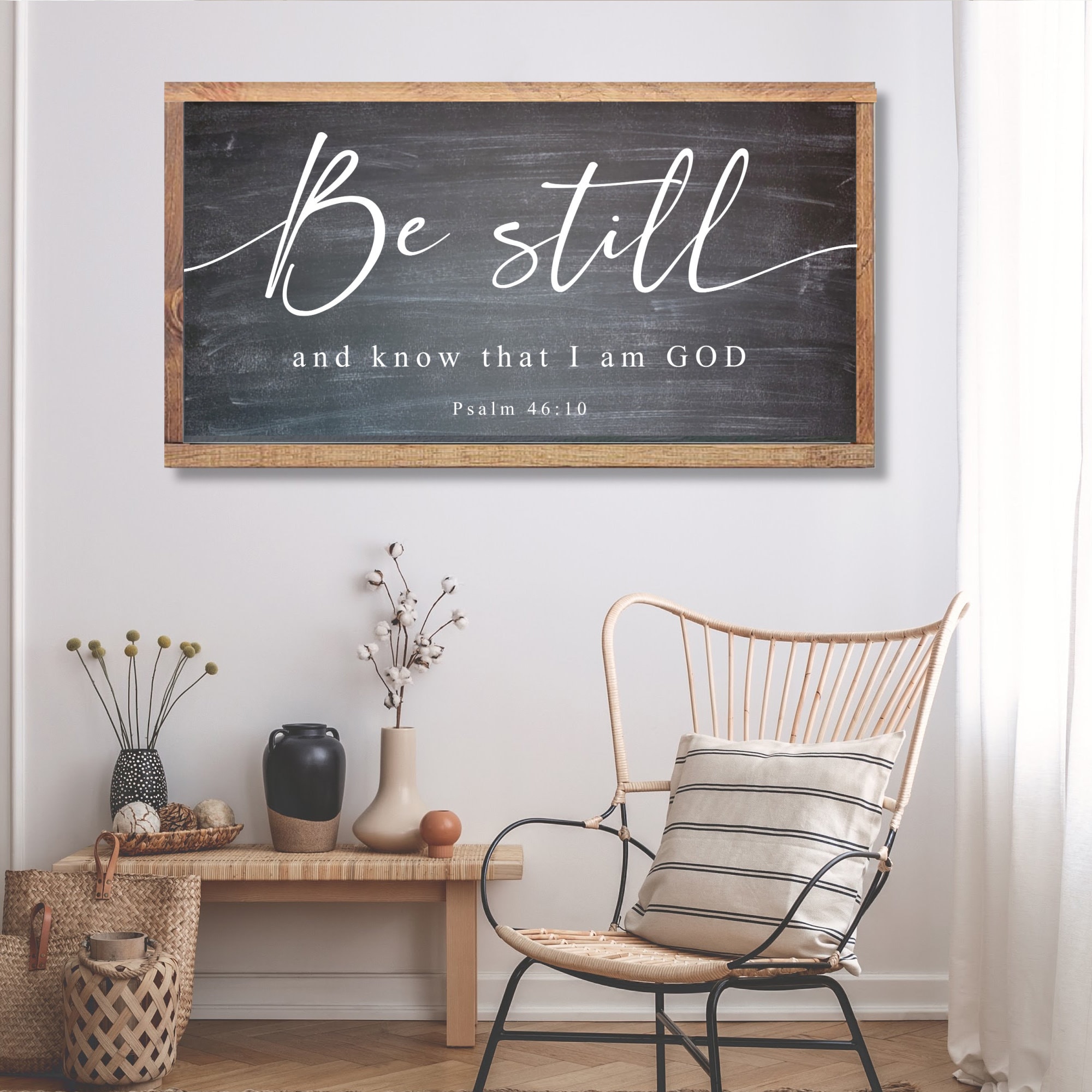 Be Still and Know That I Am God Sign, Psalm 46:10, Scripture Sign ...