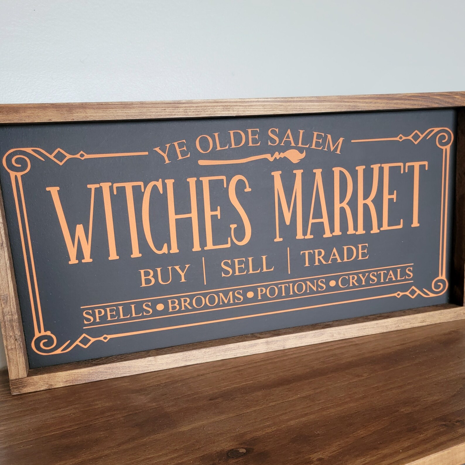 Witches Market Sign, Halloween Salem Witch Sign, Halloween Wood Decor ...