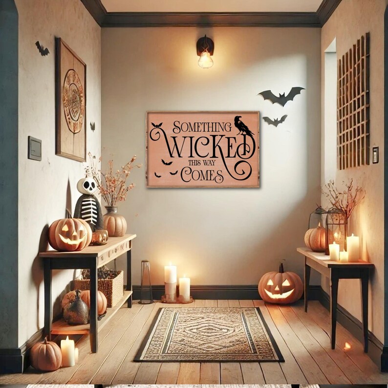 Something Wicked This Way Comes Sign, Halloween Wicked Decor, Modern ...