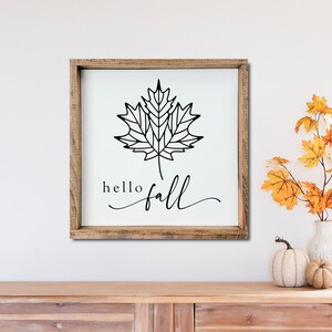 Hello Fall Wood Sign, Modern Farmhouse Fall Sign Decor, Farmhouse Fall ...