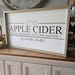 Apple Cider Sign, Modern Farmhouse Fall Coffee Bar Decor, Fall Entryway ...
